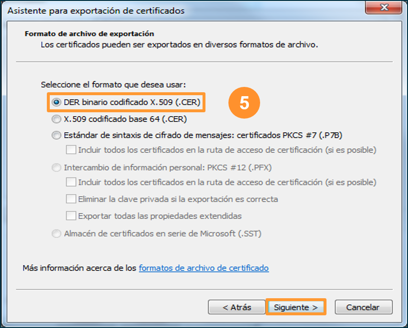 Como exportar un certificado de firma desde Navegador Chrome