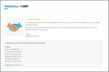 How to activate the company registration in supplier's portal GEP SMART?