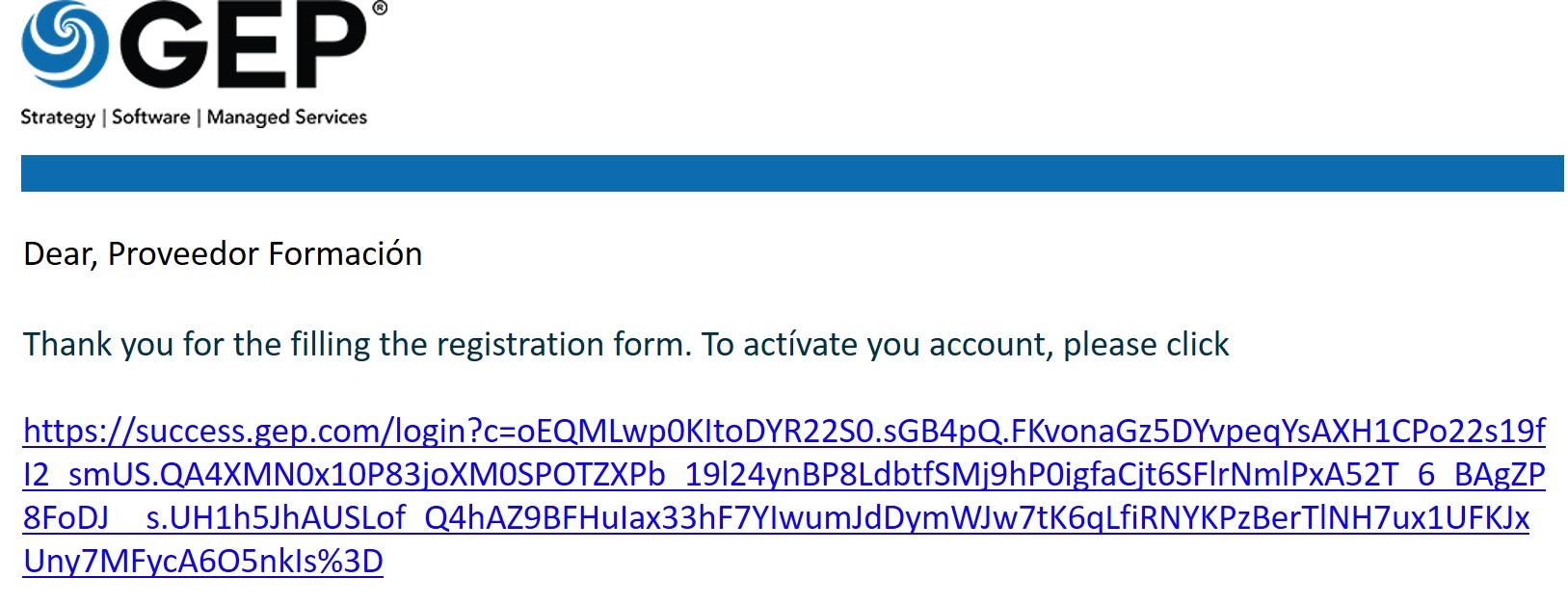 How to activate your user account to manage GEP SMART as a supplier?