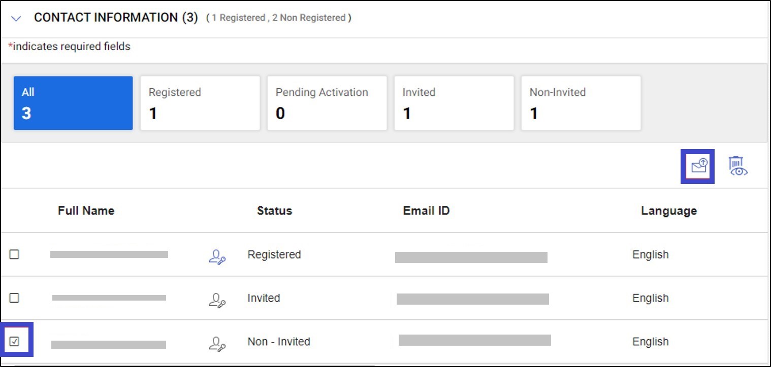 How to include a new contact in GEP?