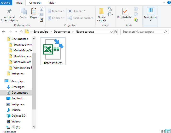 How to create invoices from the load of an Excel file