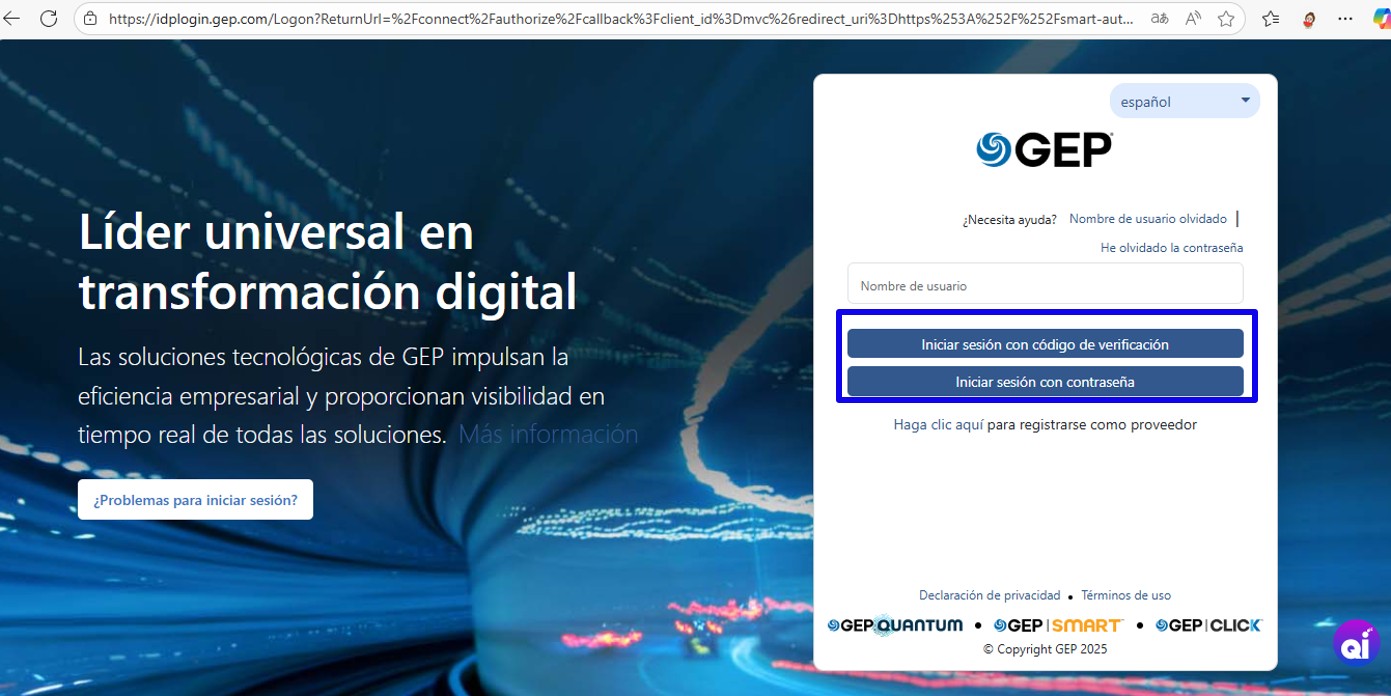¿Cómo acceder a GEP SMART?