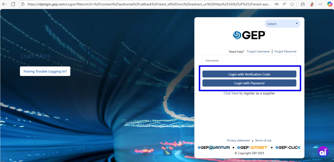 How to access GEP SMART